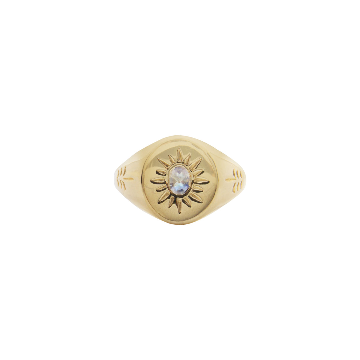 Jewelled Sabal Signet Ring
